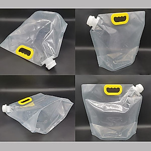 Home Emergency Water Storage Container - BPA Free Food Grade Clear Plastic Carrier for Earthquake Hurricane Survival (10pcs, 26 Gal)