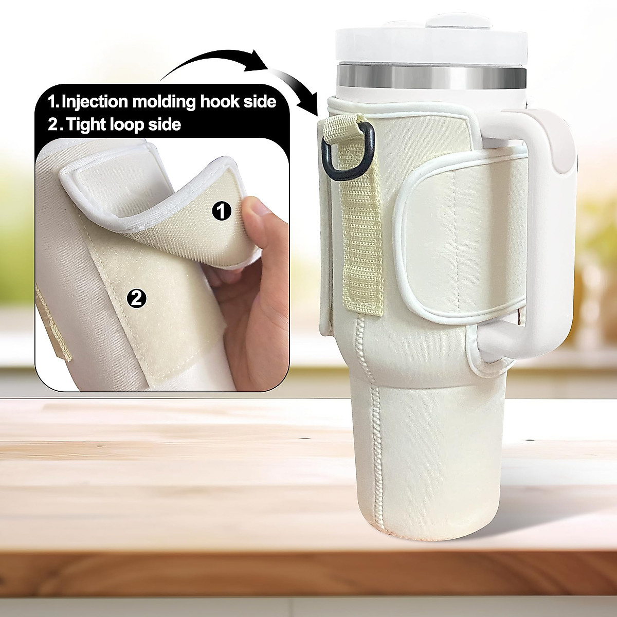 Stroller Cup Holder for Stanley 40oz, Stanley Cup Holder for Stroller, Cup Holder for Stroller That Fits Stanley, for Baby Stroller, Walker, Bike, Scooter