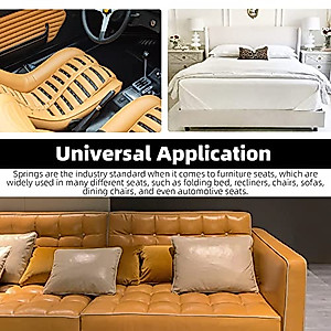 Wokape 31Pcs Couch Spring Repair Set, 27 Inch No Sag Springs, S-Clips, Hooks, Dual Hook Tension Springs, Nails and Dust Cover, Sofa Upholstery Spring Replacement Kit for Repair Couch Recliner Chair