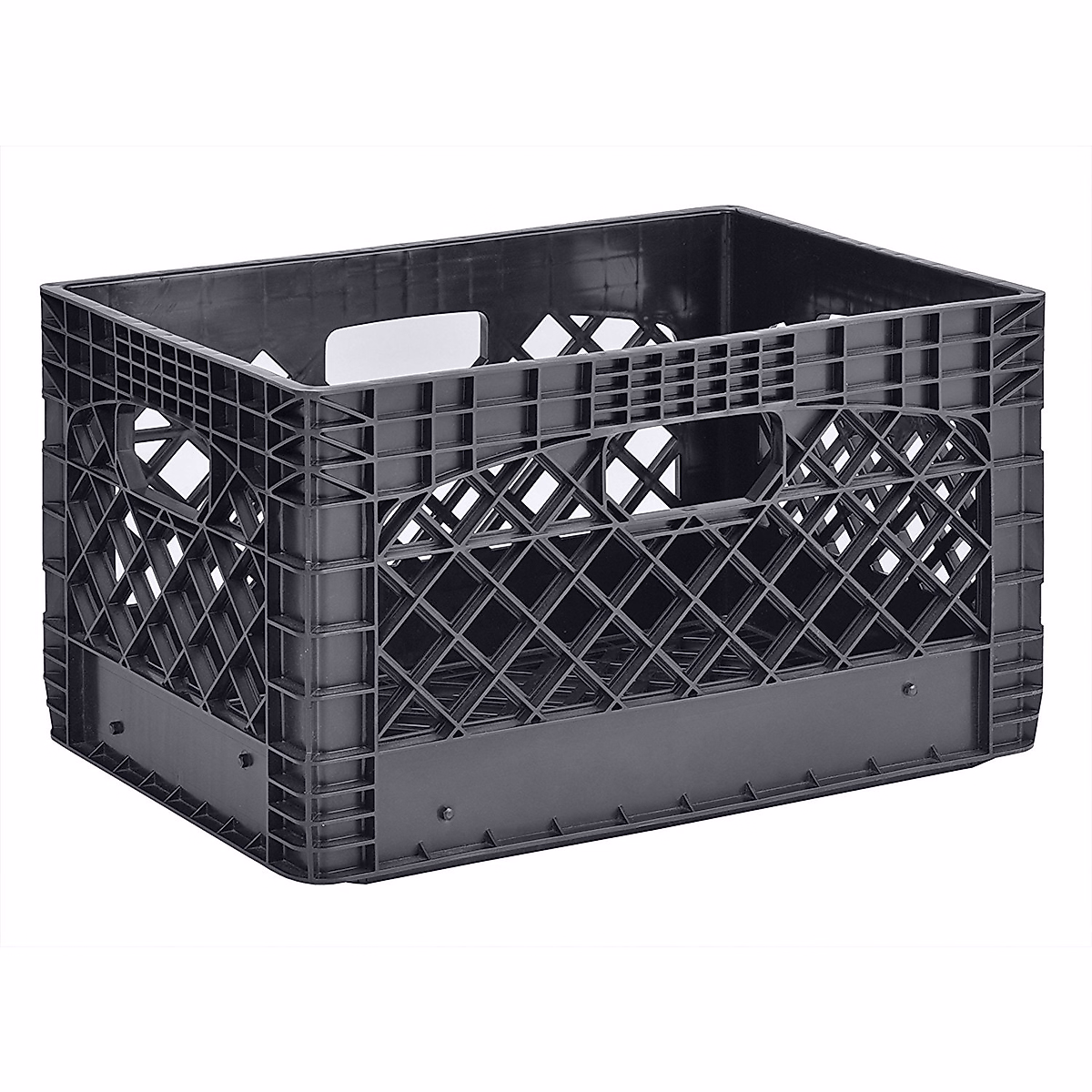 Muscle Rack PMK24QTB-3 24 quart 3 Pack black Heavy Duty Rectangular Stackable Dairy Milk Crates , 11" Height, 19" width (2 X 3 Pack)