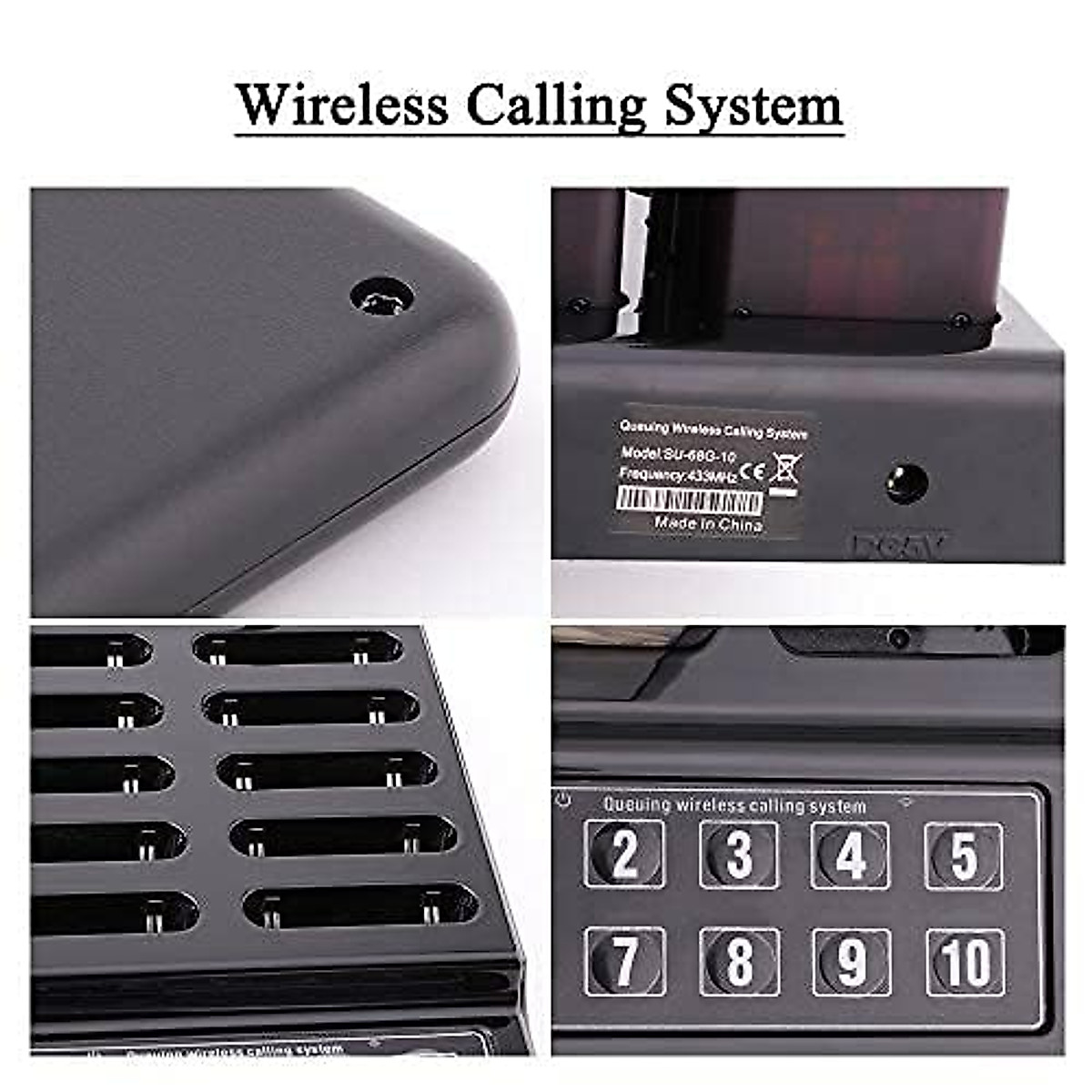 SHIHUI 10 Pager buzzers 1 keypad Queue Number Call Wireless Calling System Queue Call Restaurant Paging System for Restaurant Church Food Truck Coffee Shop Office