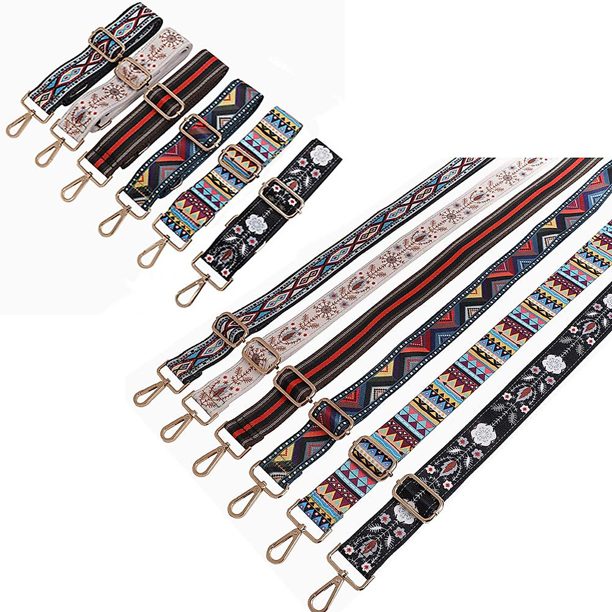 UMILY 3.8cm Wide purse straps replacement crossbody Strap Adjustable Multicolor Handbag Shoulder Bag Strap 80-130cm