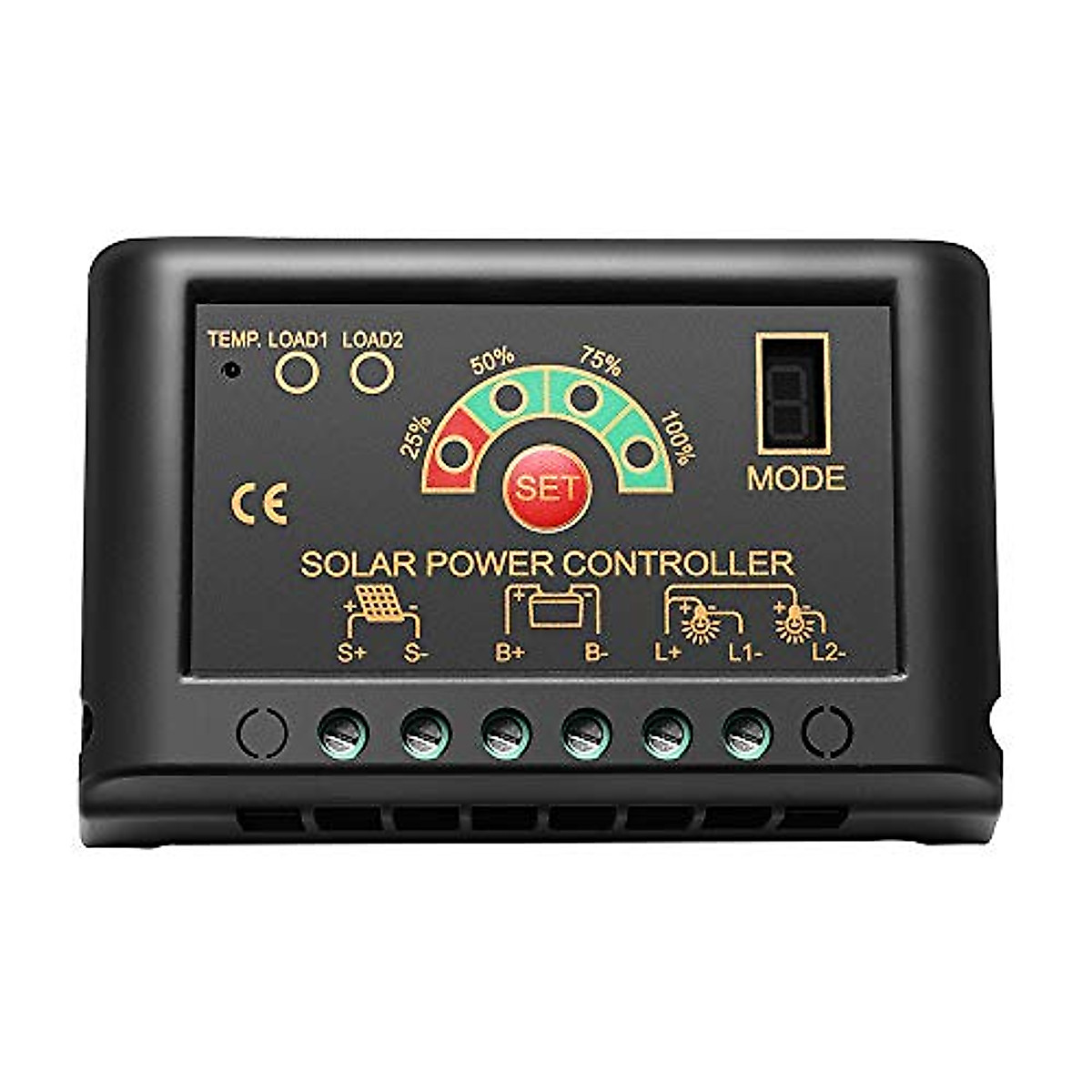 SUNGOLDPOWER 200 Watt 12V Monocrystalline Solar Panel Module Kit, High Efficiency Module PV Power Charging Battery, Portable LCD Solar Panel Controller for RV, Boats, Camper, Marine,Off-Grid System