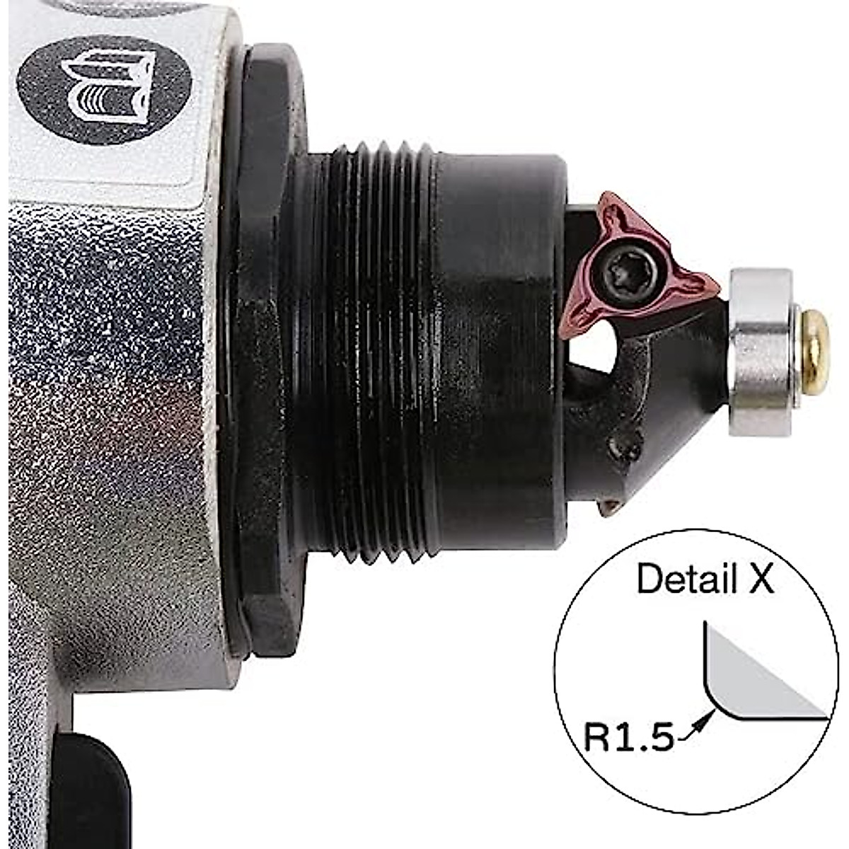 YKLP Mini Pneumatic Chamfering Machine, Portable Handheld 45 Degree Arc Air Beveling Machine with 1/4 Inch Air Inlet for Trimming and Deburring