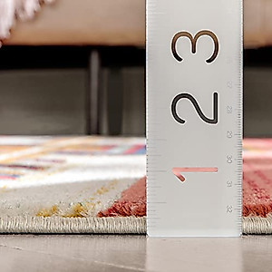 Well Woven Dustin Crimson Southwestern Medallion 5'3" x 7'3" Area Rug