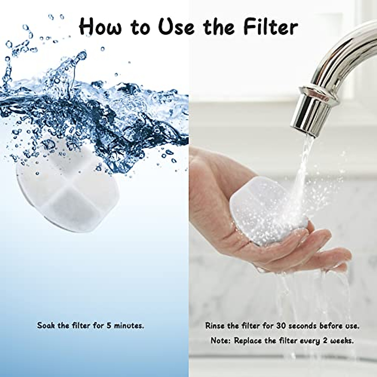 TICAIT Cat Water Fountain, 84oz/2.5L Automatic Pet Water Dispenser, BPA-Free, Ultra-Quiet Smart Pump with LED Light Water Bowl for Cats Dogs Multiple Pets (2 Filters Adapter)