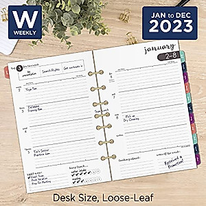AT-A-GLANCE 2023 Weekly & Monthly Planner Refill, 5-1/2" x 8-1/2", Loose Leaf, Harmony (6099-4111)