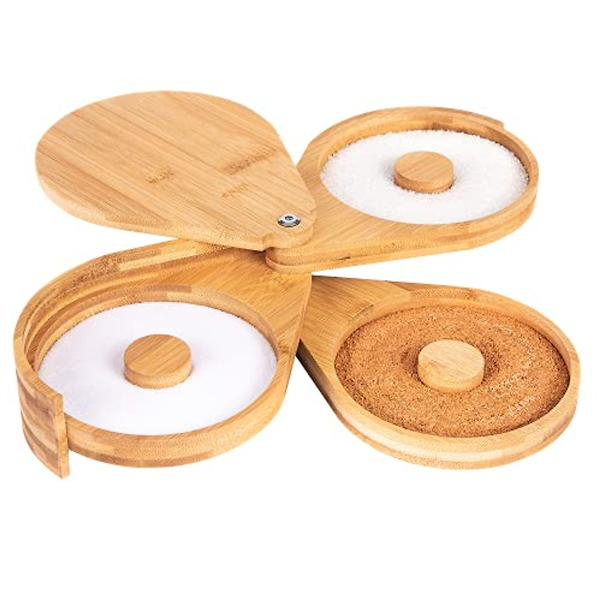 Jillmo Margarita Salt Rimmer Set Bamboo 3-Ties Cocktail Glass Rimmer, Party Bar Accessories (Sponge NOT INCLUDED)