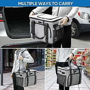 BALEINE Extra Large Soft Cooler Bag, Portable Leakproof Cooler, 40/60 Cans Volume for Beach, Camping, Kayaking, Travel, and Road Trips (9.5 Gallon, Black)