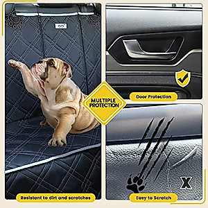 njnj Back Seat Cover Protector for Kids - Waterproof Bench Dog Car Seat Cover Compatible for Middle Seat Belt, Nonslip, Strong Durable Dog Seat Cover, Universal Size Fits for Cars, Trucks & SUVs