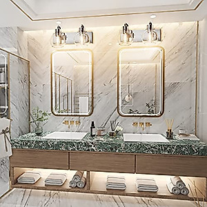 Tipace Clear Glass Globe Lamp Shades Replacement Lampshade for Light Fixture