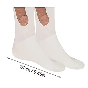 3 Pair,Show Off Socks,Show Off Socks Funny,Show Off Socks Mens Socks Cotton,Non -Slip,Deodorization, for Athletic Running Casual (Milky)