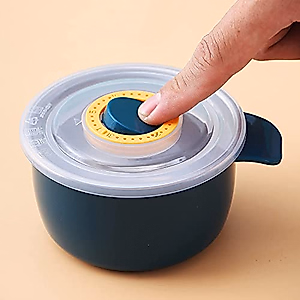 WORTHBUY Leak Proof Thermal Insulated Food Jar Bento/Snack Box with Portable Cutlery Set Lunch Bag , Stainless Steel Lunch Containers Soup Cup for Kids and Adult, 16oz Capacity(Snack Box Set - Blue)