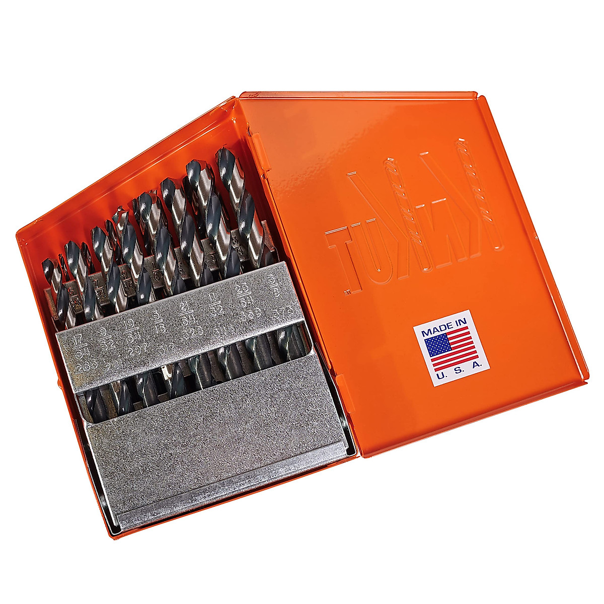 KnKut 21 Piece Jobber Length Drill Bit Set 1/16"-3/8" by 64ths