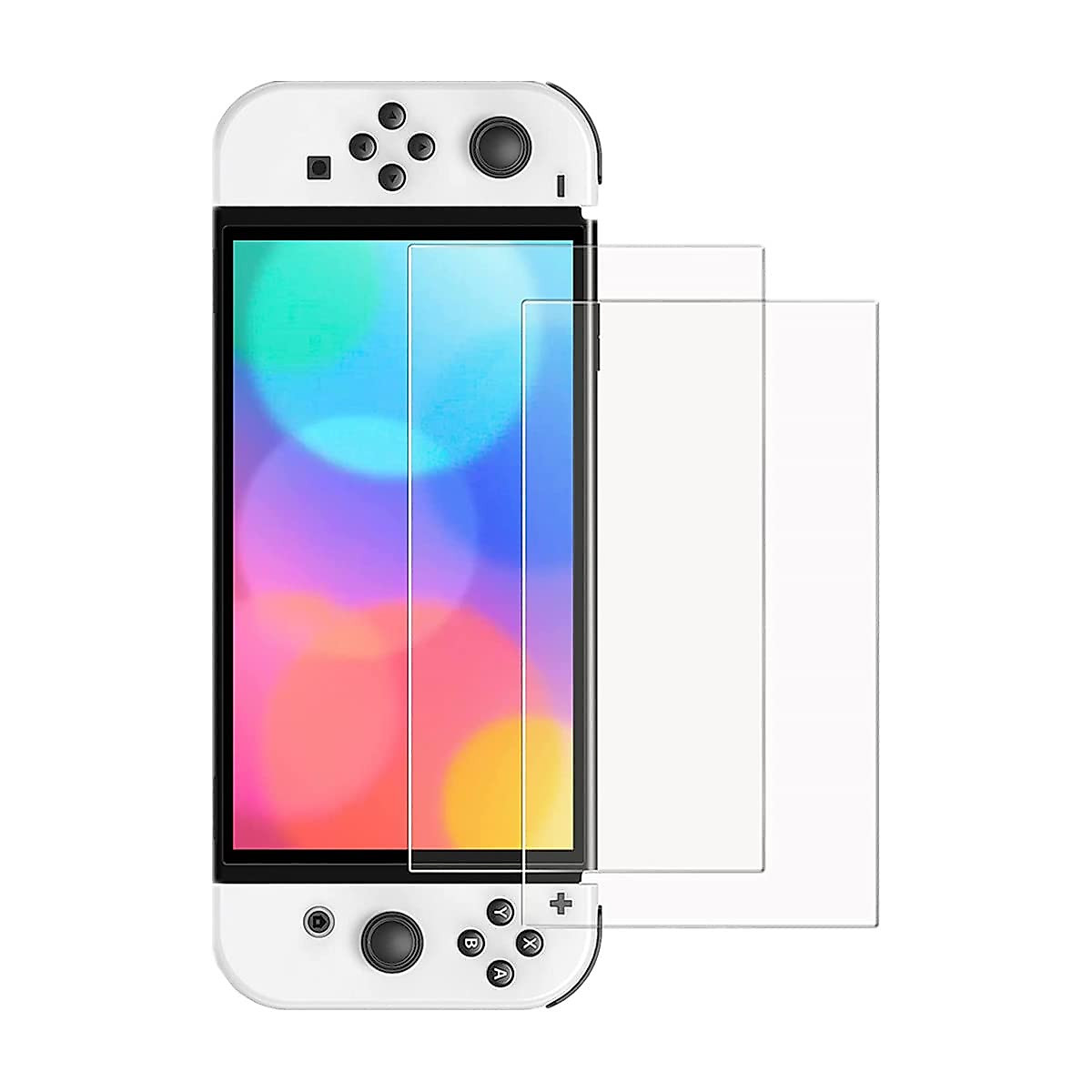 AISELAN for Nintendo Switch - OLED 2021 Clear Screen Protecotr Tempered Glass, [2 Pcs] Ultra Thin Anti-Scratch Easy to Install Screen Protective Flim for Nintendo Switch - OLED 2021 (7 inch)
