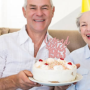 Gyufise 1 Pack Legend Since 1963 Cake Topper Rose Gold 60th Birthday Happy Birthday Cake Decoration Cheers to 60 Years for 60th Birthday Wedding Anniversary Party Decoration Supplies