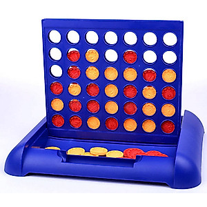 TANCH 4-IN-A-ROW Board Games Foldable Line up 4 Toys for Kids Blue