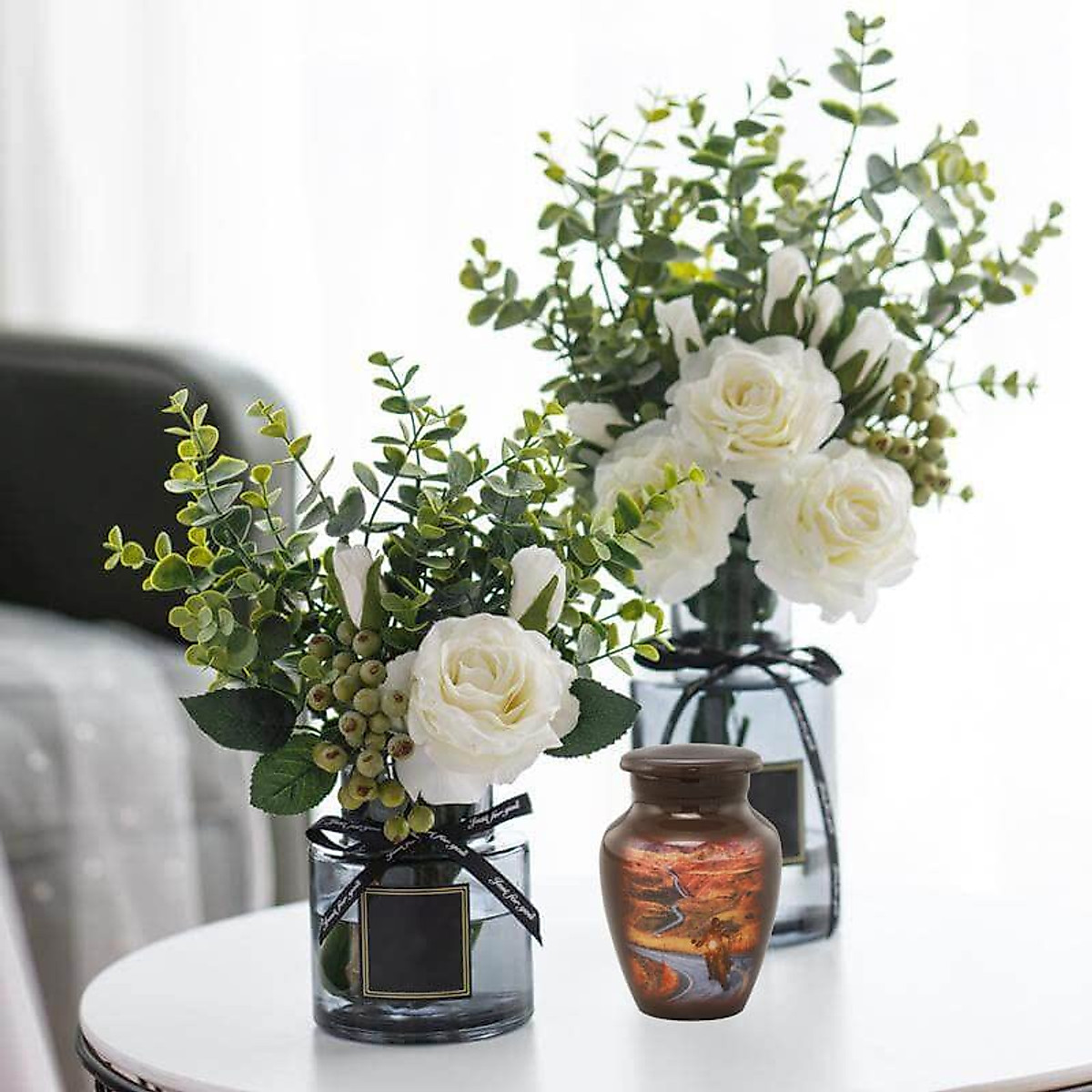 Motorcycle Keepsake Urn - Motorcycle Mini Cremation Urn for Ashes - Highway to Heaven Token Urn - Motorcycle Lovers Sharing Urn - Bikers Memorial Mini Ash Urn with Velvet Pouch & Case (Keepsake)