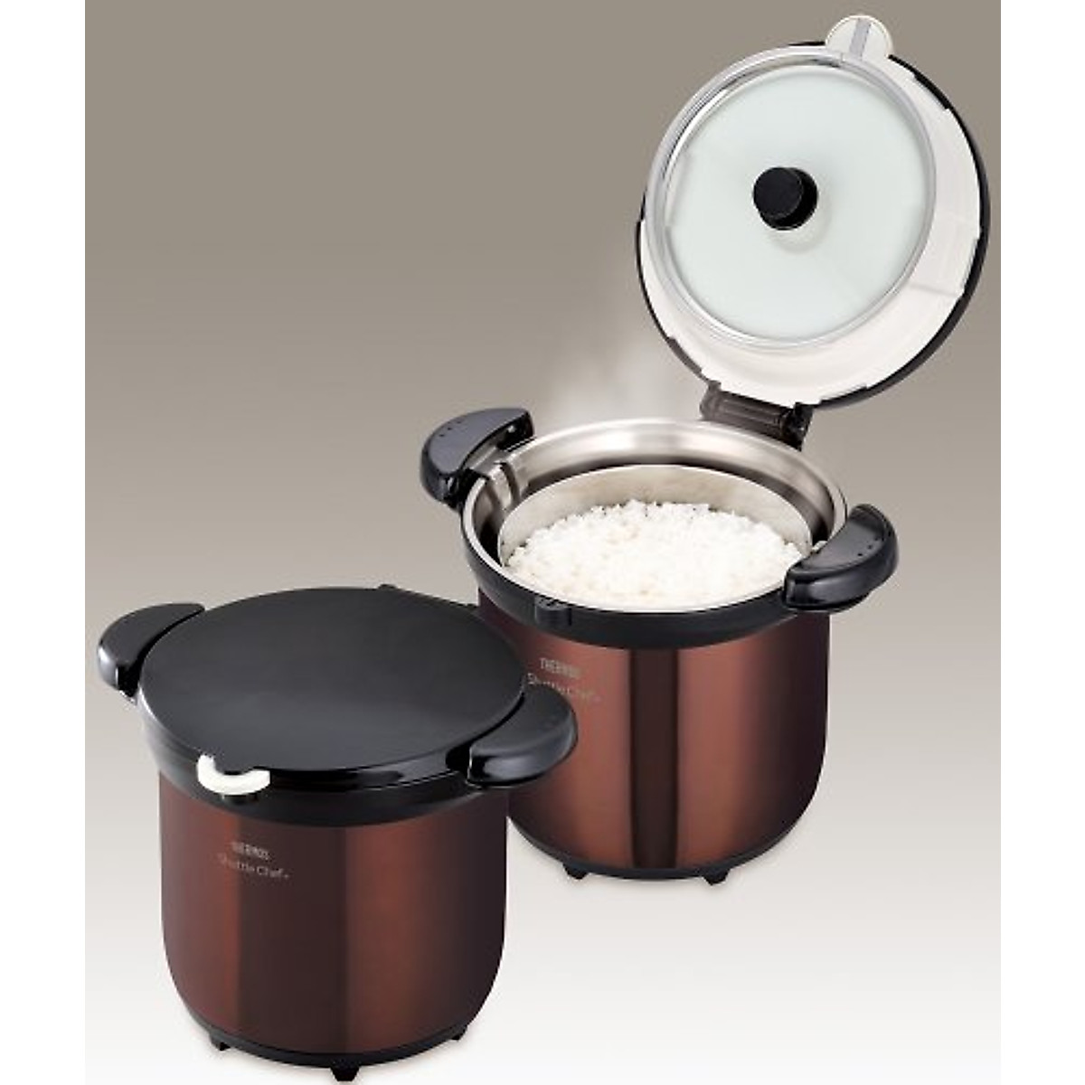 THERMOS vacuum heat insulation cooker Shatorushefu 4.5L clear Brown KBG-4500 CBW