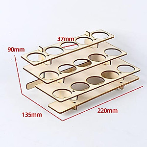 Jili Online Wooden Paint Ink Bottles Stand Spraying Paints Art Bottle Storage Holder - 15 Hole
