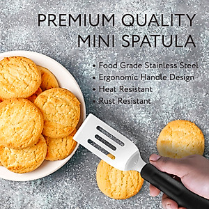 Mini Spatula | Stainless Steel Small Spatula For Kitchen Use | Metal Spatula For Cooking Brownie, Cookie, Lasagna and More | Pie Server Spatula | Cake & Pancakes Serving Spatulas