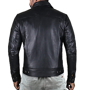 Laverapelle Men's Genuine Lambskin Leather Jacket (Black, Medium, Polyester Lining) - 1501200