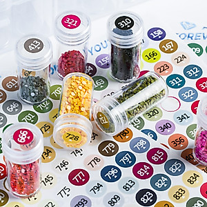 Diamond Painting Storage Containers, 1 Pack 60 Grids Bead Organizer and Diamond Painting Labels, Bead Organizers and Storage for Diamond Painting Accessories, Diamond Art Storage, Diamond Dots Storage