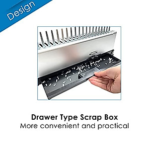 FLK Tech Binding Machine with Starter Combs Set for A4-21 Hole / 450 Sheets Paper Punch Binder