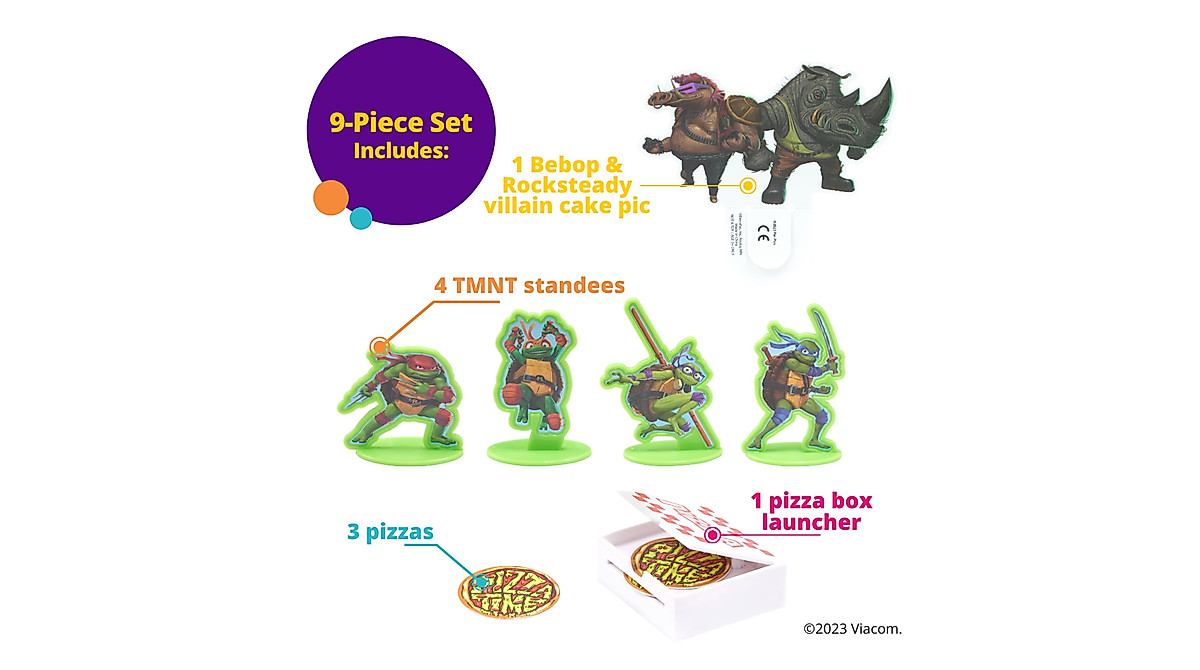 TMNT Pizza Power Cake Topper & Launcher | Birthday Party Decor