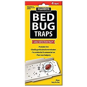 Harris Bed Bug Traps for Early Detection & Monitoring, 4 Pack