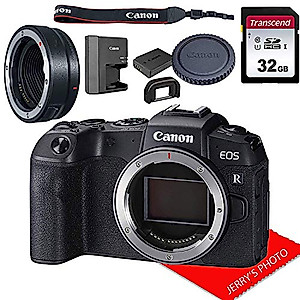 Canon EOS RP Mirrorless Camera Body Only (No Lens) W/Mount Adapter EF-EOS R & 32GB Memory Bundle