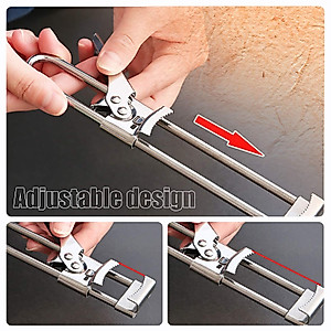 Adjustable Stainless Steel Jar Opener Professional Jam Jar Bottle Opener, Manual Lids Remover Kitchen Accessories Gadgets Can Opener for Seniors Weak Hands