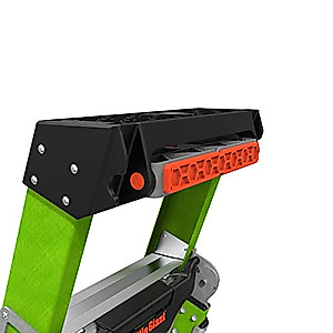 Little Giant Ladders, King Kombo 2.0 XT, Industrial, M6, 6 Ft. A Frame, 10 Ft. Extension, Fiberglass, Type 1AA, 375 lbs Weight Rating, (13936-071), Hi-viz Green