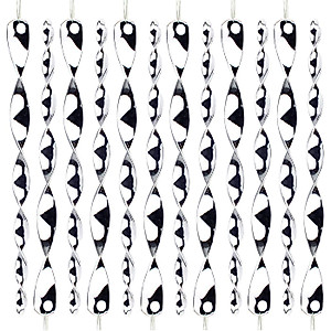 Luckkyme 12 Pcs Bird Repellent Wind Twisting Reflective Scare Rods 12 Inch Reflective Ornamental Spiral Deterrent Device