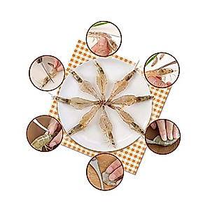 ROEDEER Shrimp Deveiner Knife,Sharp Stainless Steel Blade and Wooden Handle,Shrimp Deveining Tool,Butterfly Shrimp,Essential Tool for Home Kitchen (shrimp knife - I)