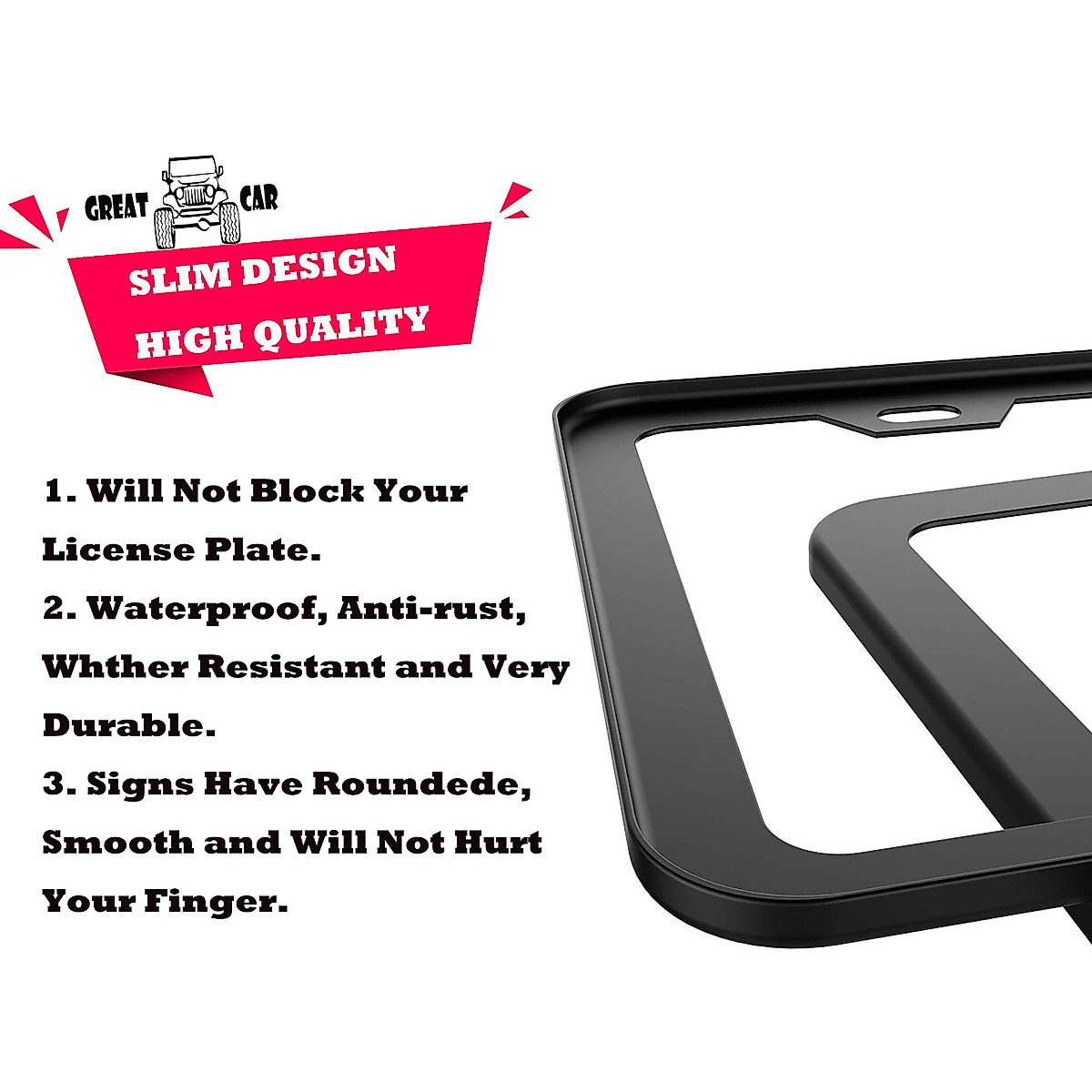 DZGlobal Paw Print Dog Cat Pattern License Plate Frame License Plate Covers Humor Car Tag Frame 2 Holes and Screws Black Personalized Car Accessories for Pet Lovers (Rainbow paw B)