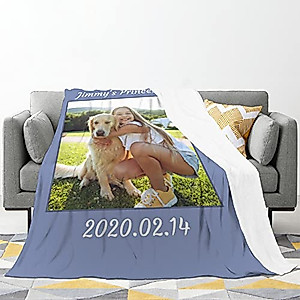 Custom Blankets with Photos, Personalized Photo Blankets Using My Own Photos, Customized Blankets with Pictures,Personalized Gifts for Baby Mother Father Adult Friends Lovers Dog Pets