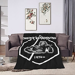 Chester Bennington Blanket Flannel Super Soft Fleece Lightweight Throw Blanket for Bed Couch Sofa Bedroom Warm Blanket 50"X40"