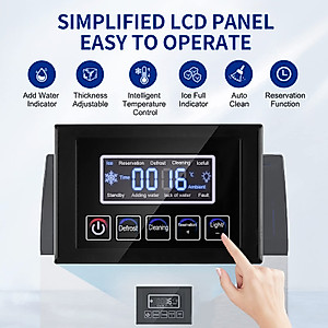 Commercial Ice Maker, 250Lbs/24H Under Counter Ice Machine with 77Lbs Storage Bin, 90 Ice Cubes in 11Min, Stainless Steel Freestanding Ice Making Machine for Business, Water Filter and Scoop Included