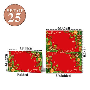Christmas Table Place Cards, Xmas Seating Place Cards for Tables, Holiday Party Tent Cards, Food Tent Labels for Christmas Party, Scored for Easy Folding, 25 Pack(05)