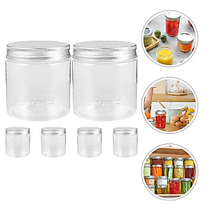 Kichvoe 6pcs honey pot honey jar jars syrup dispenser plastic sealing jar jam storage bottles sealing jam bottles clear jam jar for home jam jar with lid pet plastic small Mason