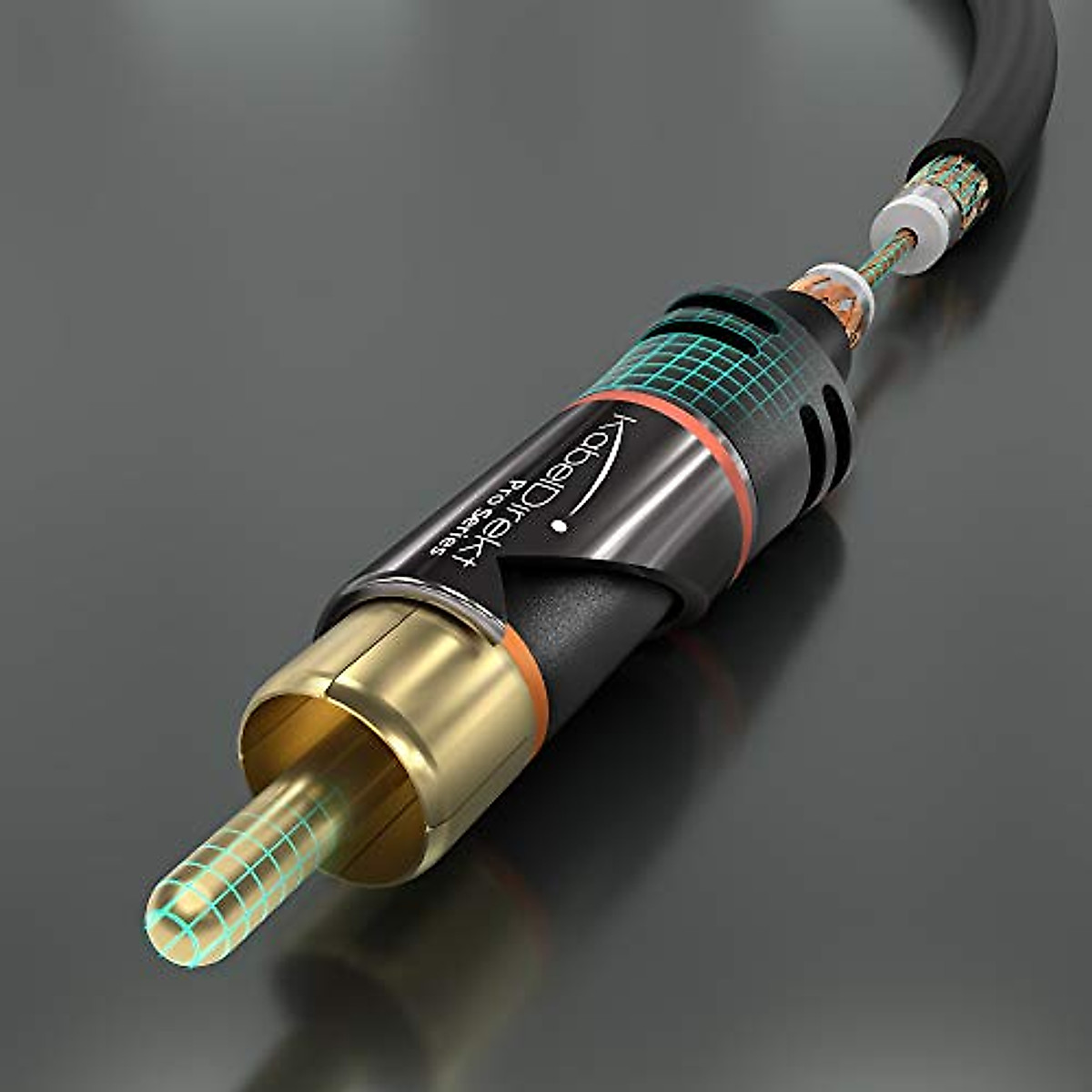 CableDirect – 3ft RCA/Phono Cable, 2 × 2 Plugs, Stereo Audio Cable, Practically Break-Proof & Flawless Sound Quality (coaxial Cable, subwoofer/amp/HiFi & Home Cinema/Blu-ray, Analog & Digital)