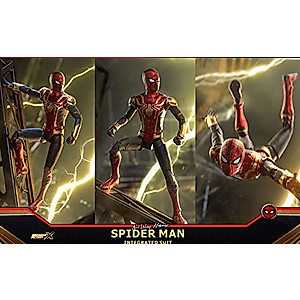 LonullyMege No Way Home Spiderman Action Figures-2022 New Released Legends Movie Hero Series-All Joints Movable 7 Inch Exquisite Collection Iron Spiderman Toy (Gold & Red)