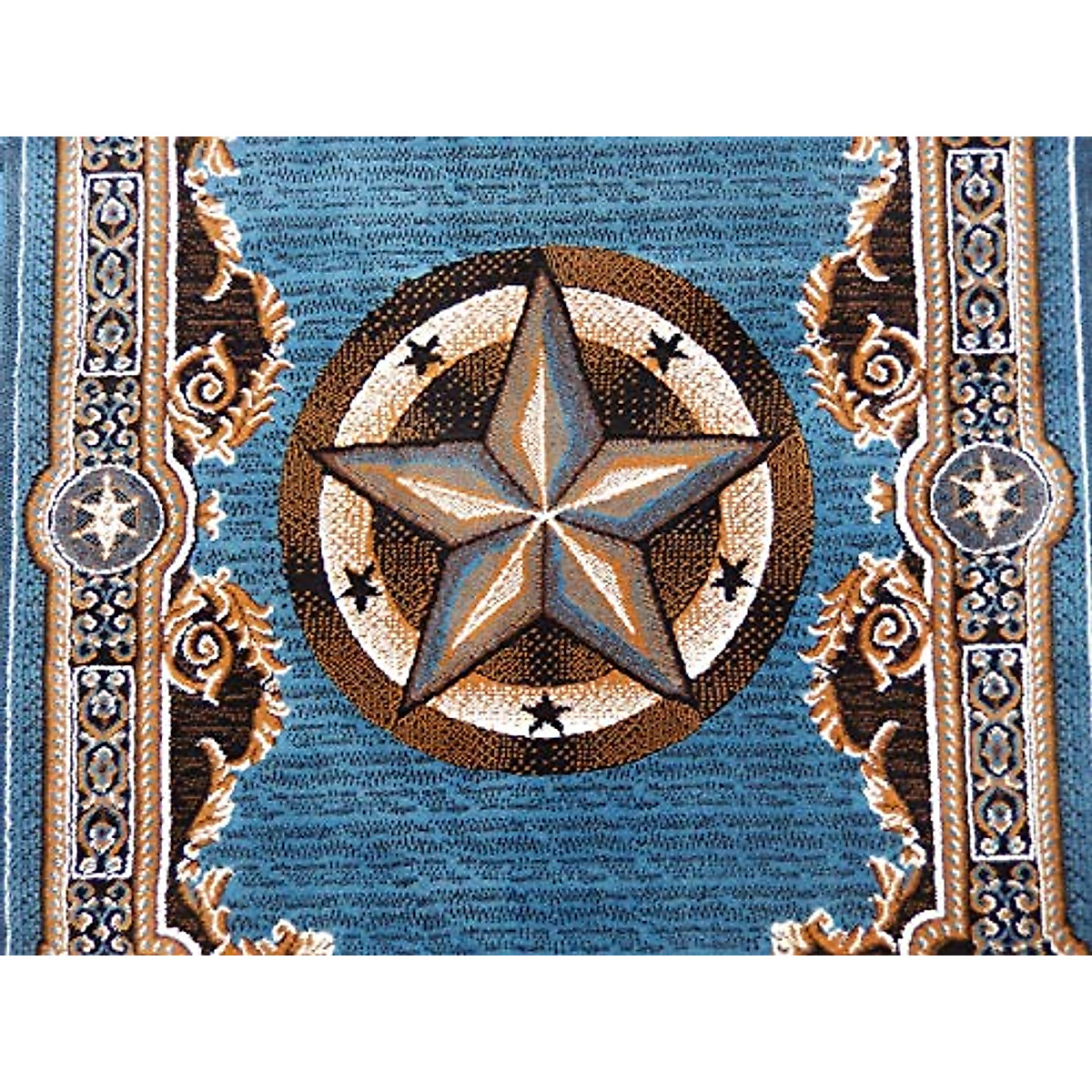 KJGRUG Texas Stars Cowboy Western - Colors (5' x 7', Royal Blue)