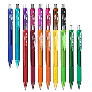 Gel Pens Set, 16 Colored Retractable Gel Ink Medium Point Colorful Pens with Comfort Grip, Smooth Writing for Journal Notebook Planner in School Office Home by Smart Color Art