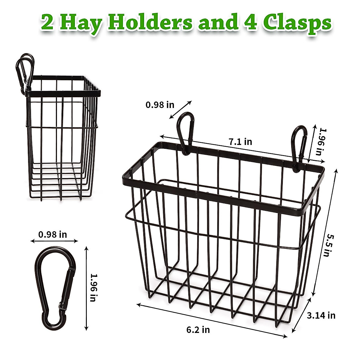 Rabbit hay Feeder Sangle Sopffy 2PCS, Guinea Pig hay Feeder with Metal Frame for Guinea Pig Chinchilla Bunny, hay Feeder Rabbit, Chinchilla cage Accessories