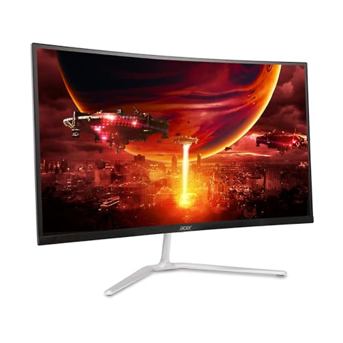 Acer 27" WQHD 2560 x 1440 1500R Curved PC Gaming Monitor | AMD FreeSync Premium | Up to 170Hz Refresh | 1ms VRB | VESA Mount | HDR10 | 1 x Display Port 1.2 & 2 x HDMI 2.0 | EDA270U Pbmiipx | Silver