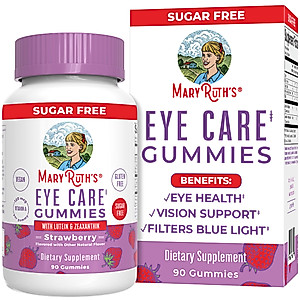 MaryRuth Organics Eye Care Gummies | Zeaxanthin and Lutein | 45 Day Supply | Eye Care Gummy for Adults and Kids | Vegan | Non-GMO | Gluten Free | 90 Count
