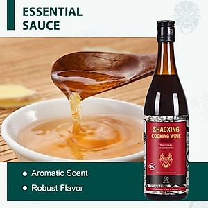 Soeos Shaoxing Wine, Shaoxing Rice Wine, Chinese Cooking Wine, Rice Cooking Wine, Shaoxing Wine Chinese Cooking Wine, Shao Hsing Rice Wine, 21.64 fl oz (640ml),1 Pack, Regular Cooking Wine