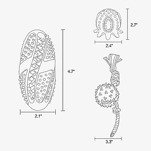 Dog Toys for Aggressive Chewers,Interactive Feeding Dog Toys for Teeth Grinding Training to Relieve Boredom,Small Medium Large Dogs (Rugby Pink)